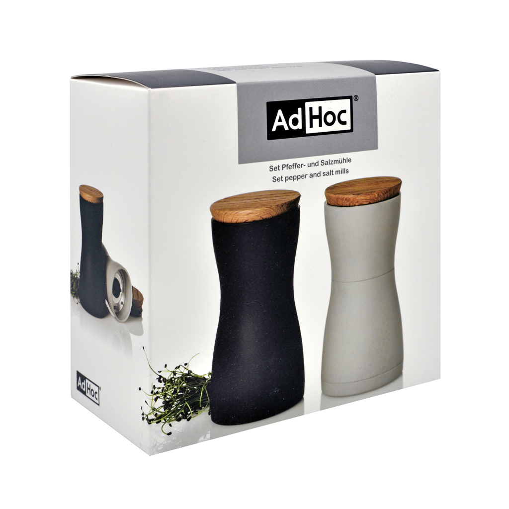 AdHoc Twin Salt and pepper mill set | Promostart